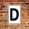 Aluminum Letter Sign D - 12x16 Inch White/Black Parking Spot Sign for ...