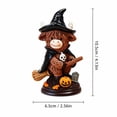 4PC B Minibee Resin Witch Highland Cow Figurine Halloween Decor for ...