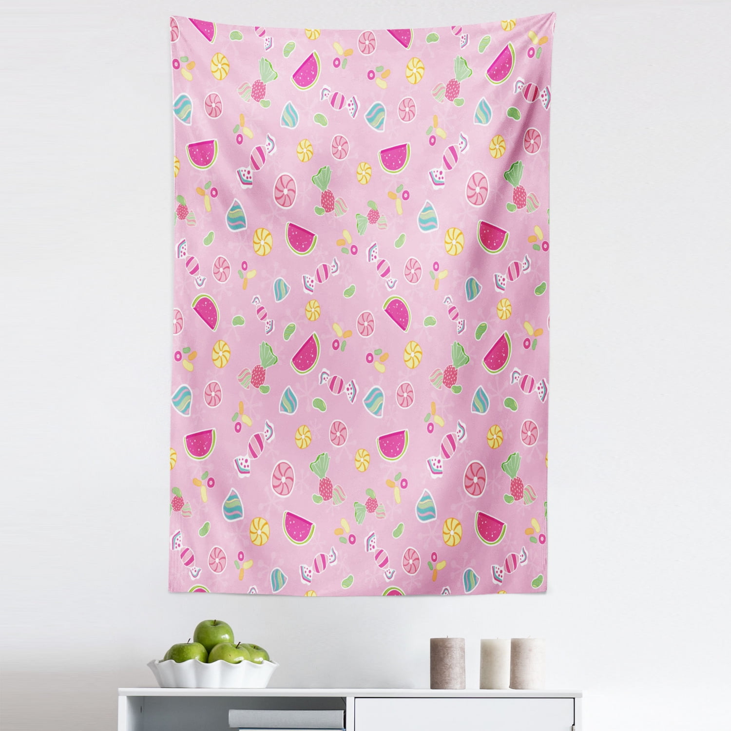 Sweets Tapestry, Candies Yummy Treats Watermelon Creative Delicious ...