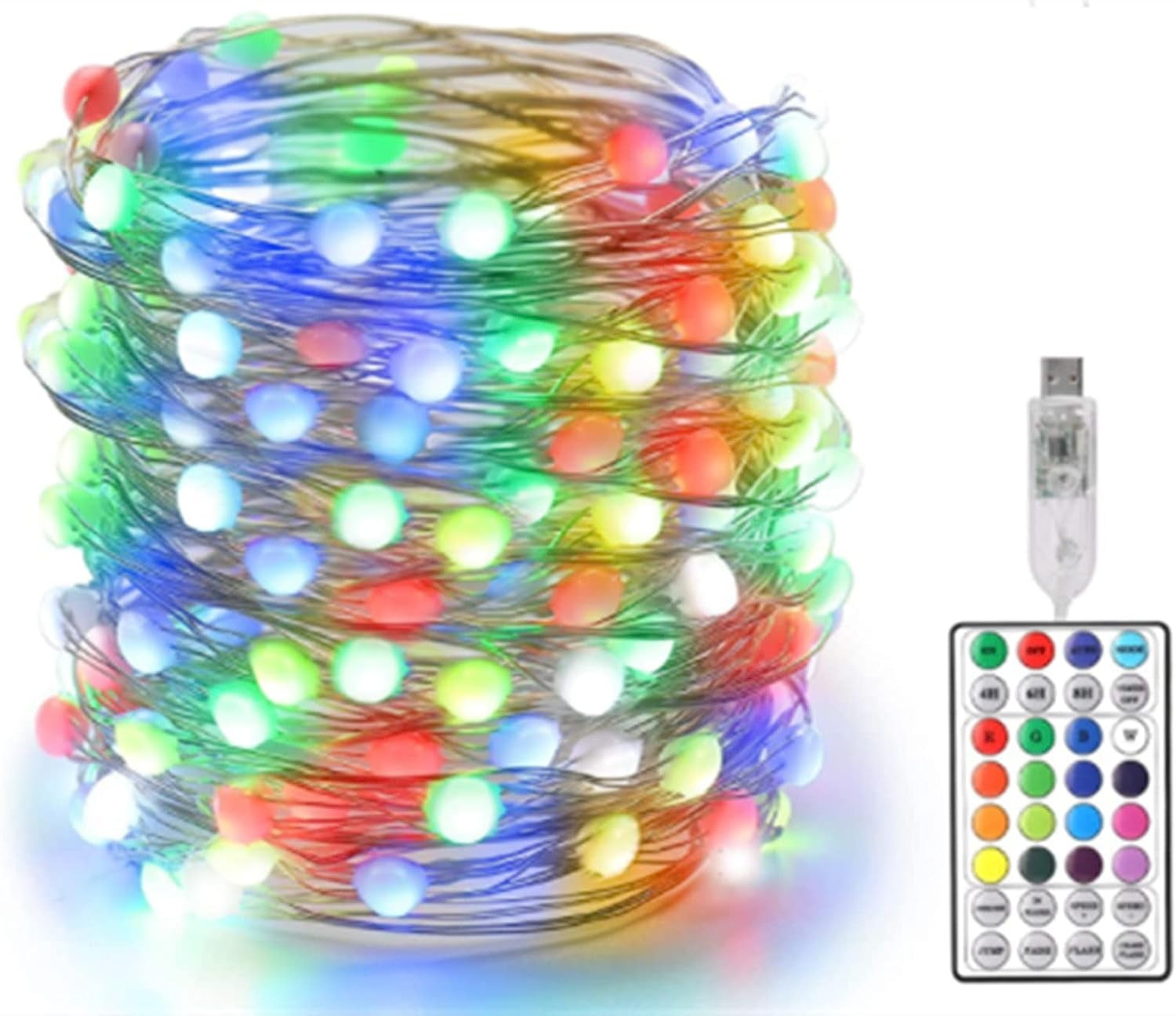 LINLIN Christmas String Lights, 16 Colour Changing LED Fairy String ...