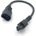 Toptekits C14 to C5 Power Plug Cable,IEC 320 C14 Male to C5 Female Adapter Cable,Universal Power ...