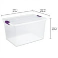 Sterilite 66 Quart ClearView Storage Tote with Latching Lid for Office ...