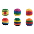 Beautynvta 6 Pcs Knitted Footbag Set, Colorful Knitted Kick Balls for ...