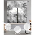 Boho Pines Kitchen Curtains Set for Windows 3 Piece Cafe Curtains 24 ...