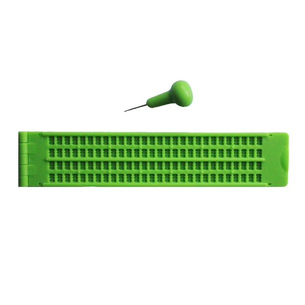 Braille Writing Kit,4 Lines 28 Cells Braille Writing Slate Braille ...