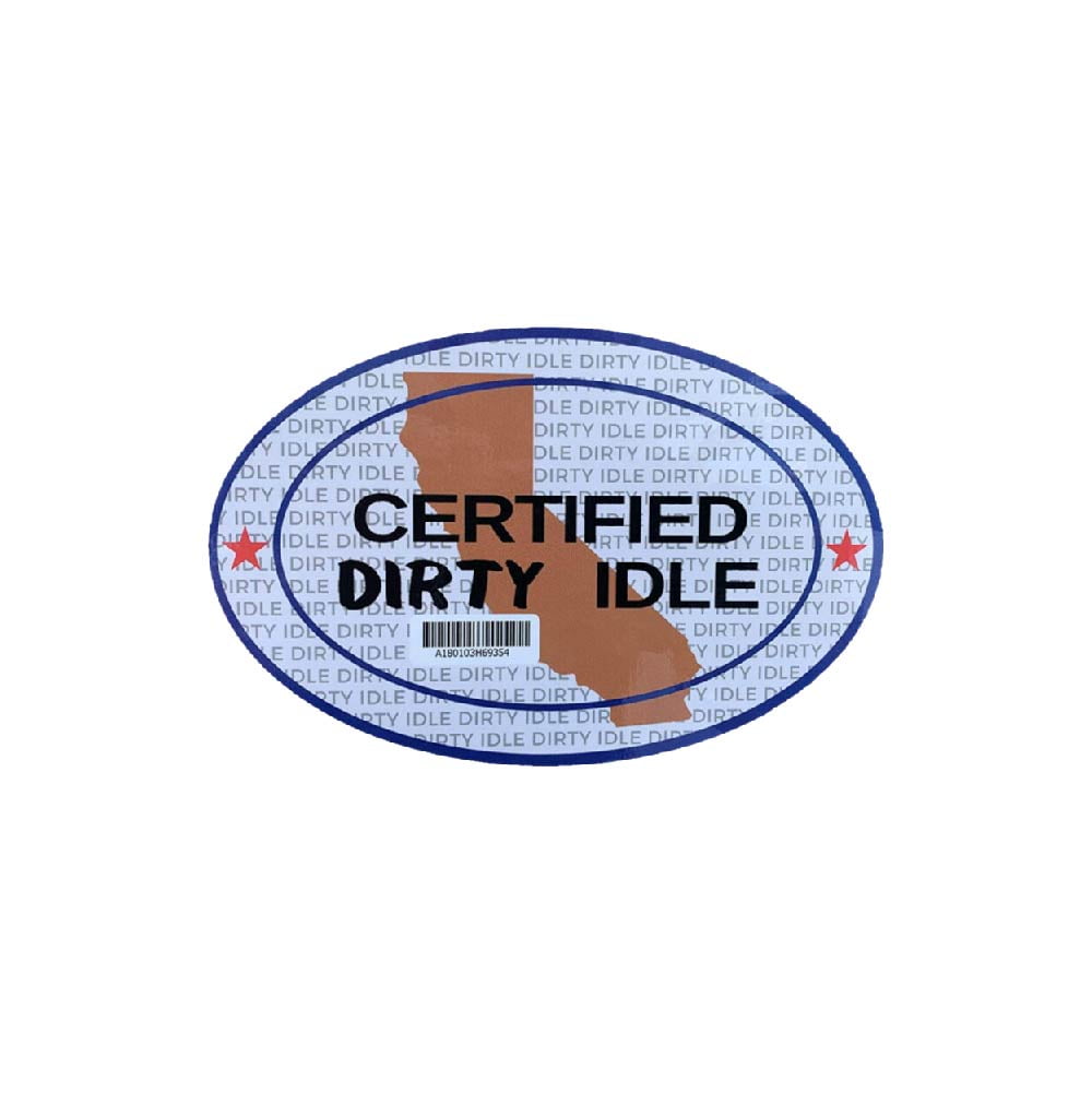 Certified Dirty Idle Vinyl Sticker Decal (4" x 2.5") | Peel & Stick ...
