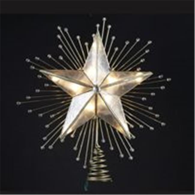 5-Point Capiz Star With Rays And Beads Lighted Tree Topper - Walmart.com