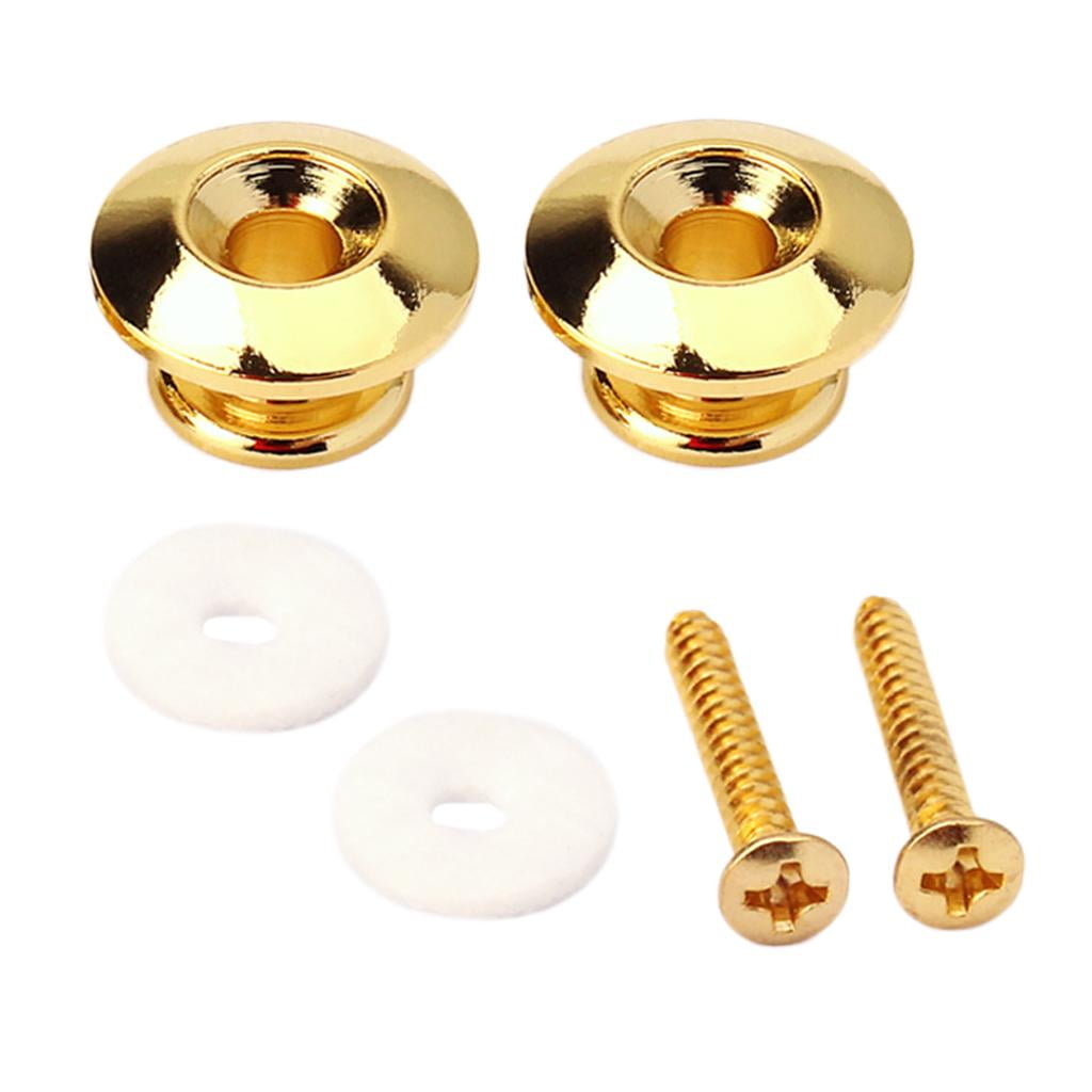 2pcs Golden Strap Locks for Electric Acoustic Guitar Ukulele Instrument ...