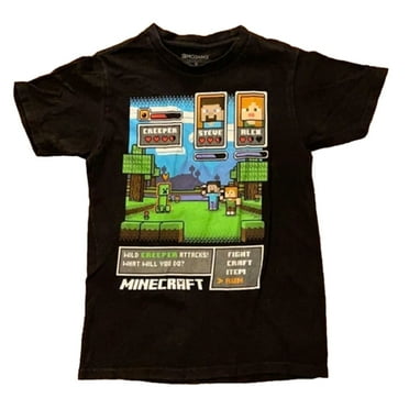 Minecraft Characters Boys Long Sleeve Active Mesh T-Shirt, 2-Pack ...