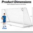 16x7 FT Soccer Goal for Backyard, Metal Soccer Goals with PE Soccer Net ...