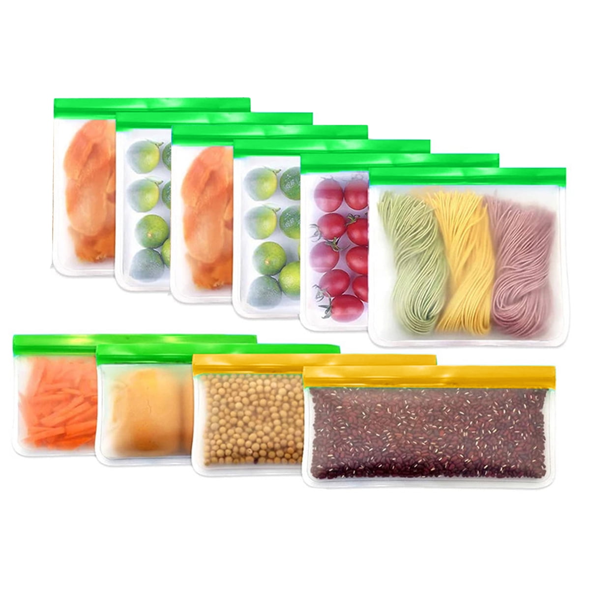 Zctt Reusable Food Storage Bags - 10 Pack Freezer Bags Reusable Gallon Bags Style:style3;