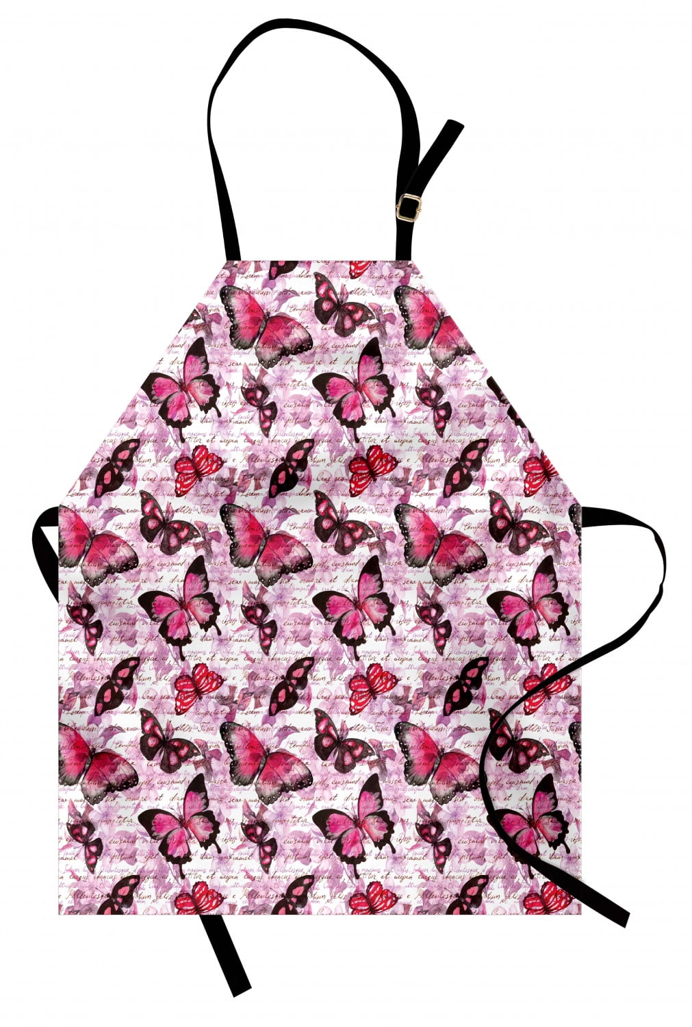 Retro Apron Hazy Butterflies on Nostalgic Background Classic Paintbrush ...