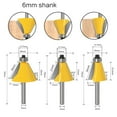 6mm Shank Bevel Router Bit Milling Cutter 15/22.5/30 Degree Chamfer ...