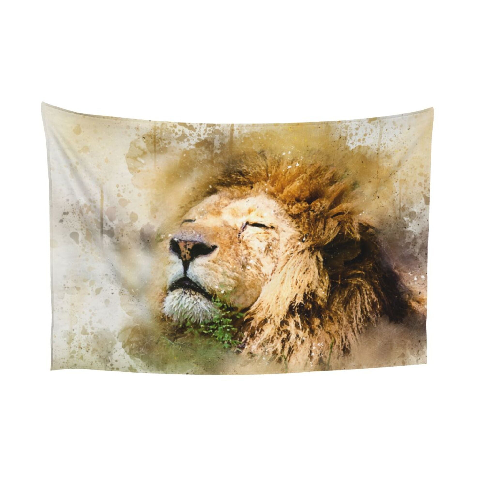 ZICANCN Funny Tapestry for Bedroom Aesthetic,African Lion Pattern Wall ...