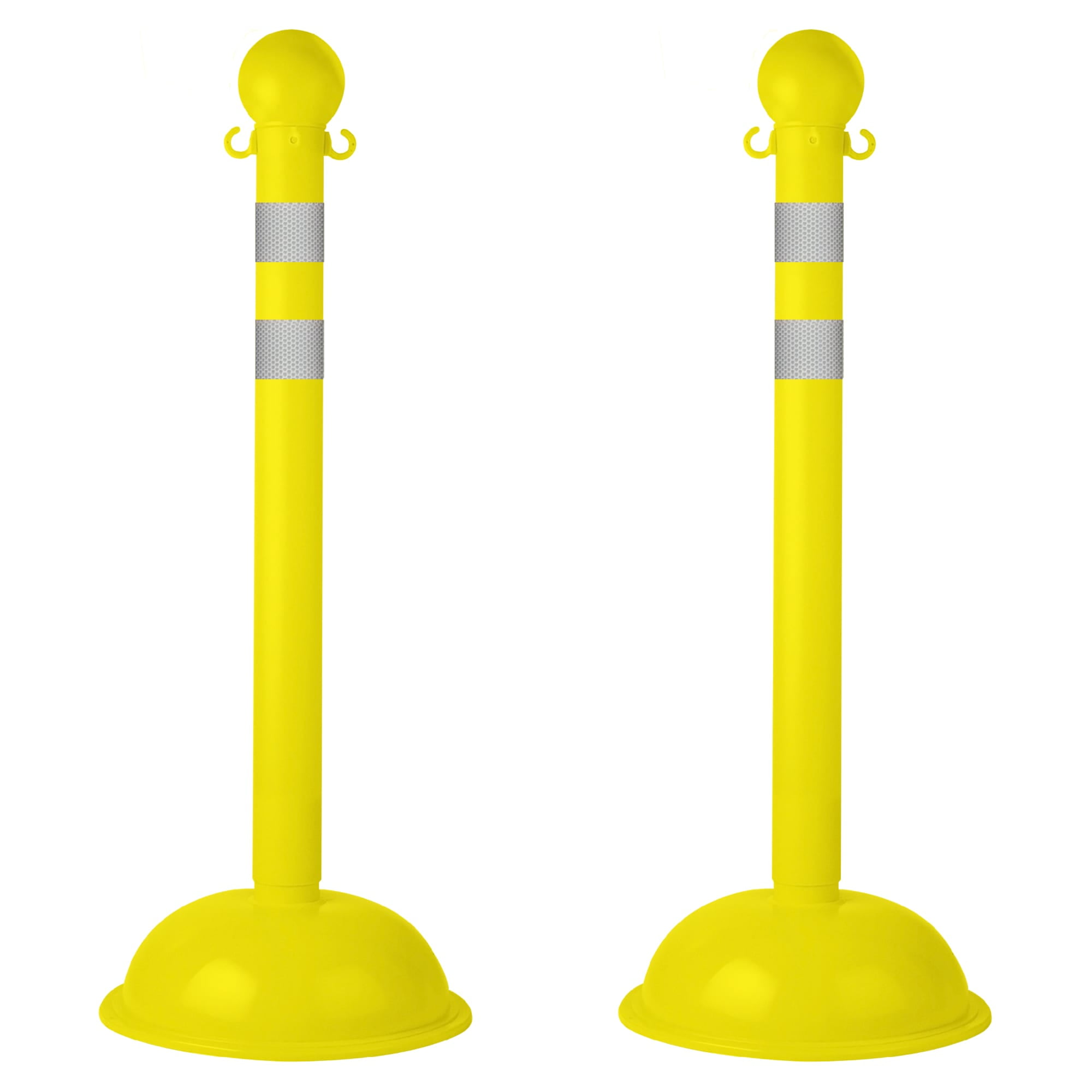 3 Inch Yellow Reflective Heavy Duty Stanchion (2 Pk) - Walmart.com