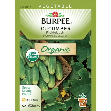 Burpee-Cucumber, Picklebush Organic Seed Packet - Walmart.com
