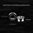 24 Pcs Steel R188 KK Bearing Speed Responsive High Carbon Steel ...