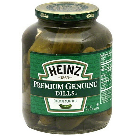 Heinz Original Sour Dill Pickles, 46 oz (Pack of 6) - Walmart.com