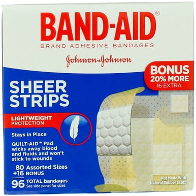 Johnson & Johnson Band Aid Bandages, 96 ea - Walmart.com