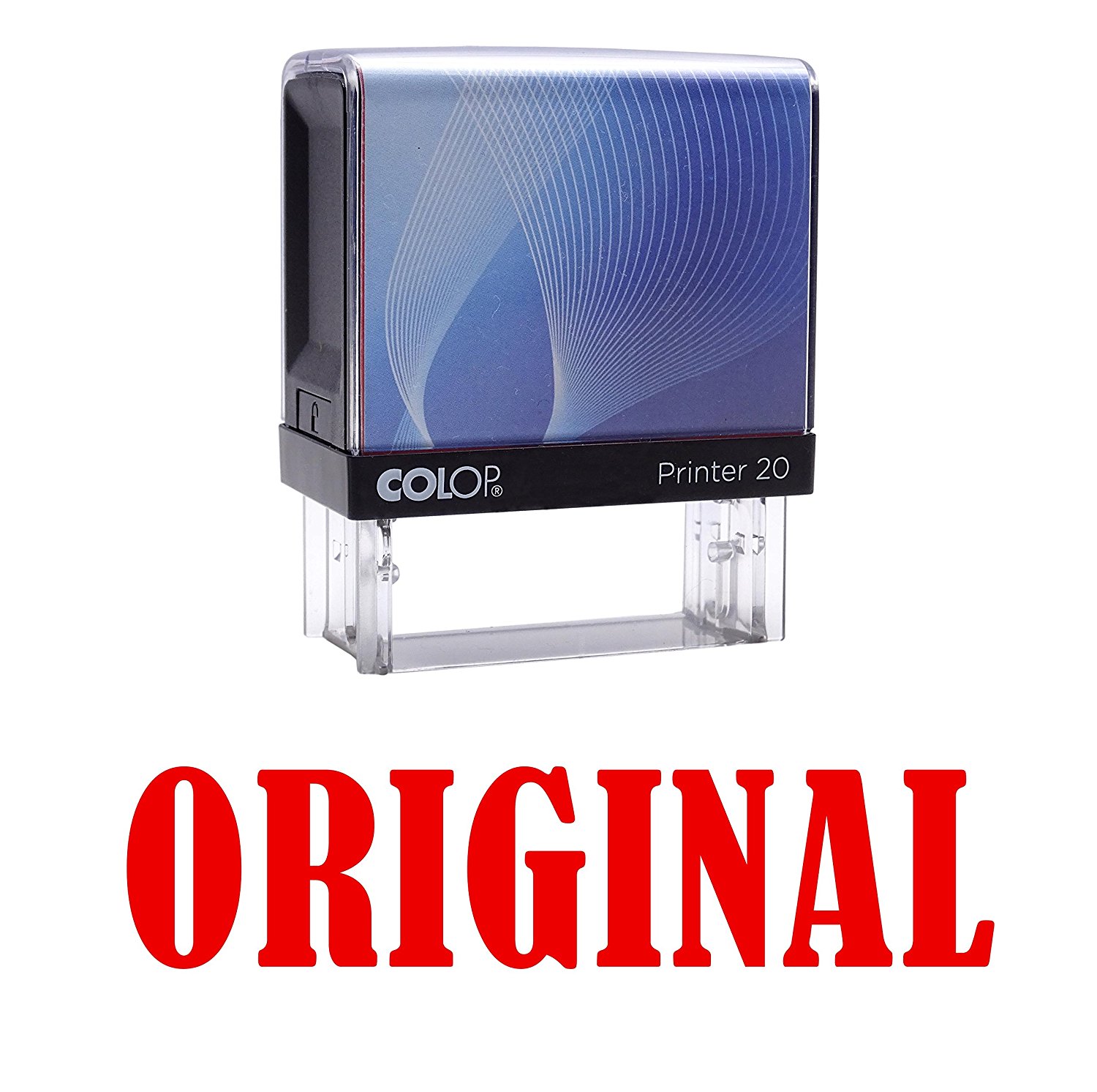 ORIGINAL Self Inking Rubber Stamp Small Red Ink Office Stock Stamp ...