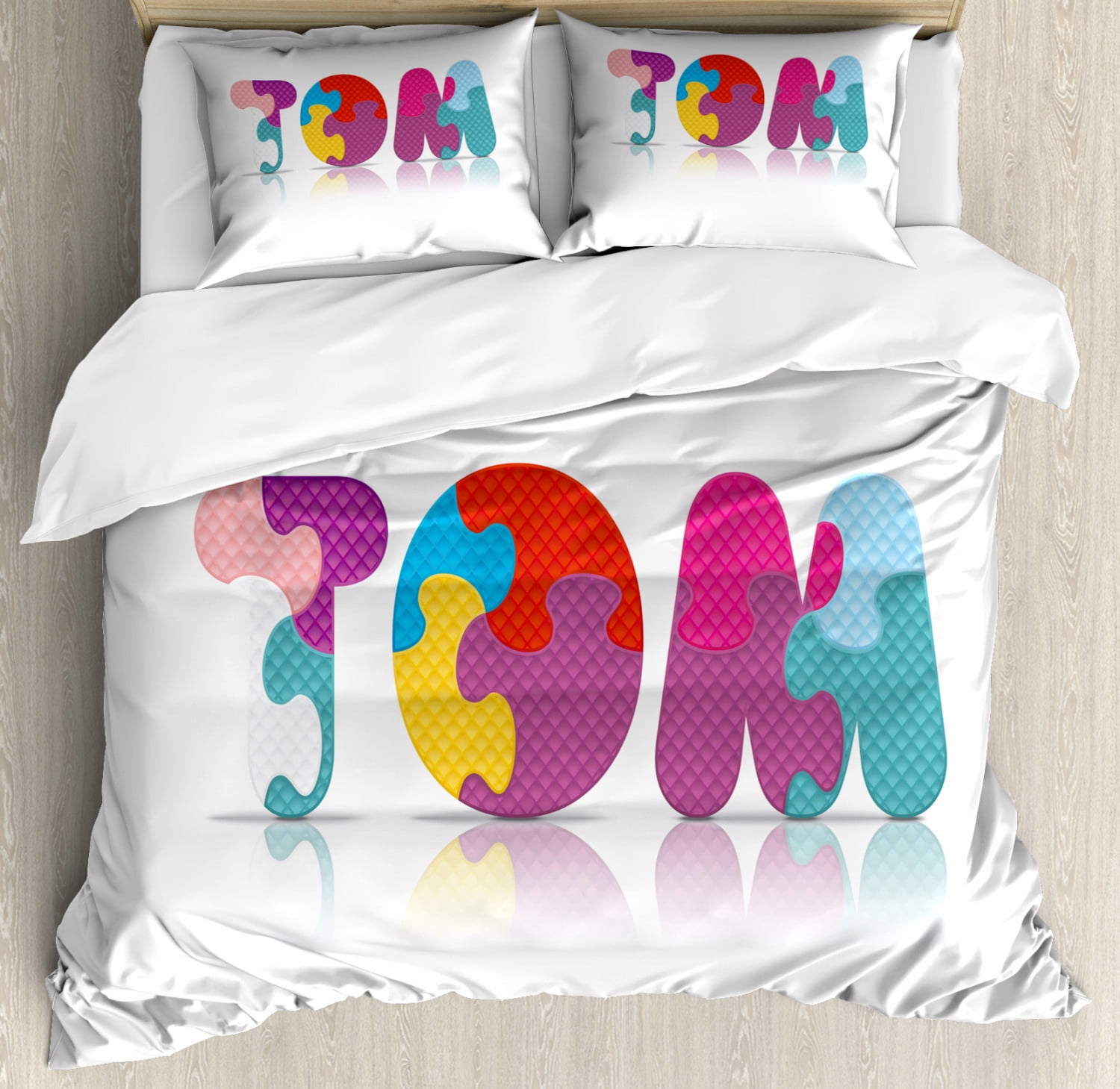 Tom King Size Duvet Cover Set, Children Newborn Themed Colorful Boy ...