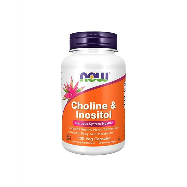 Vitaminas NOW Colina e Inositol 100 Cápsulas | Walmart en línea