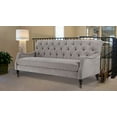 Jennifer Taylor Home Xander Tufted Sofa Metal Casters, Silver Grey ...