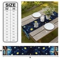 Blue City Table Runner Modern Abstract Art Luxury Elegant Tablerunners ...