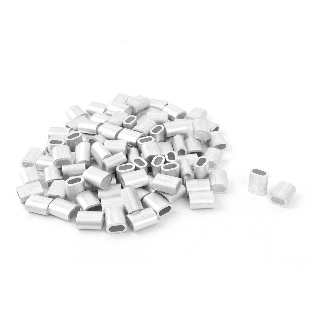 3mm Dia Steel Wire Rope Aluminum Ferrules Sleeves Clip Cable Crimps ...