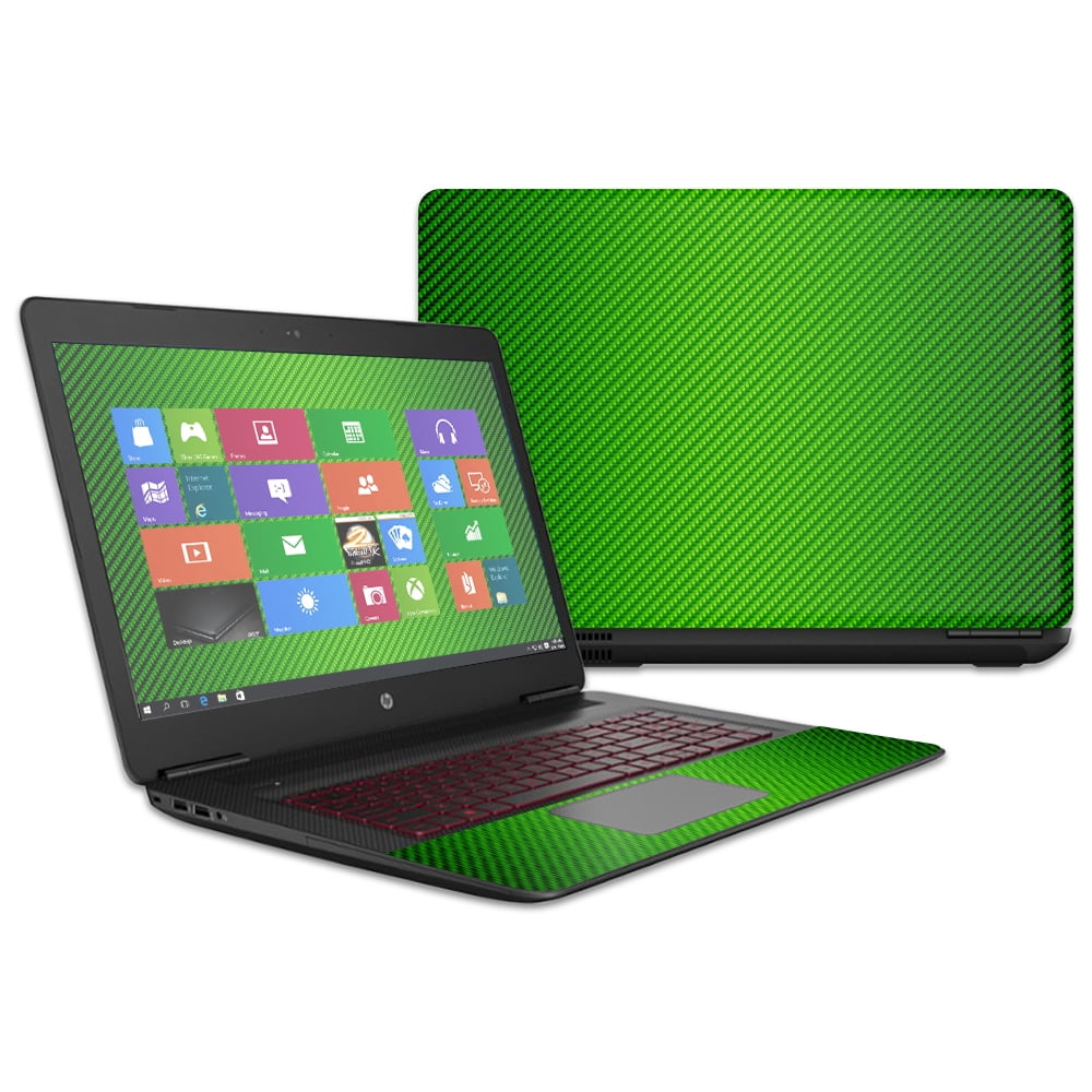 Skin Decal Wrap Compatible With HP OMEN Laptop 17t (2016) Lime Carbon ...