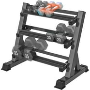 XMark's Two Tier Dumbbell Stand: Heavy Duty Steel Rack with Skid ...