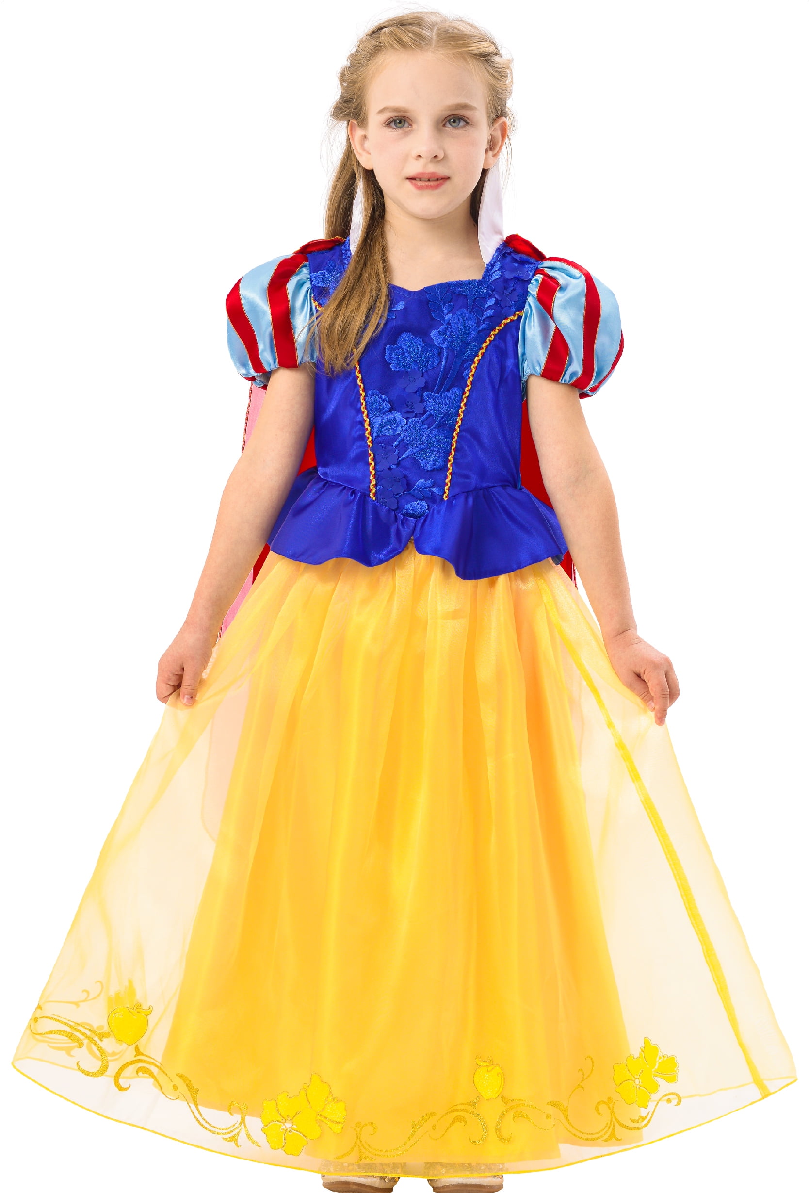 IKALI Girls Princess Costume, Snowwhite Fancy Dress up Clothes Puff ...