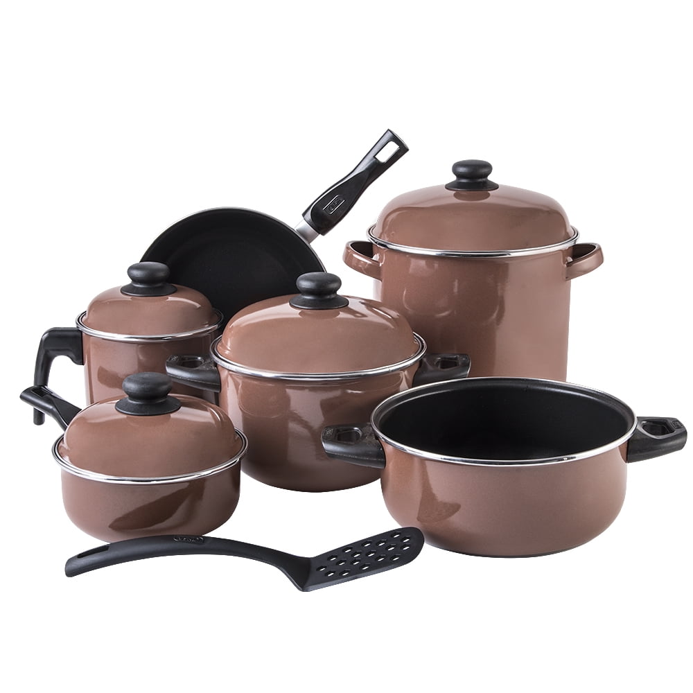 Batería De Cocina Cinsa Verona Toffee De 11 Piezas De Acero Vitrificado ...