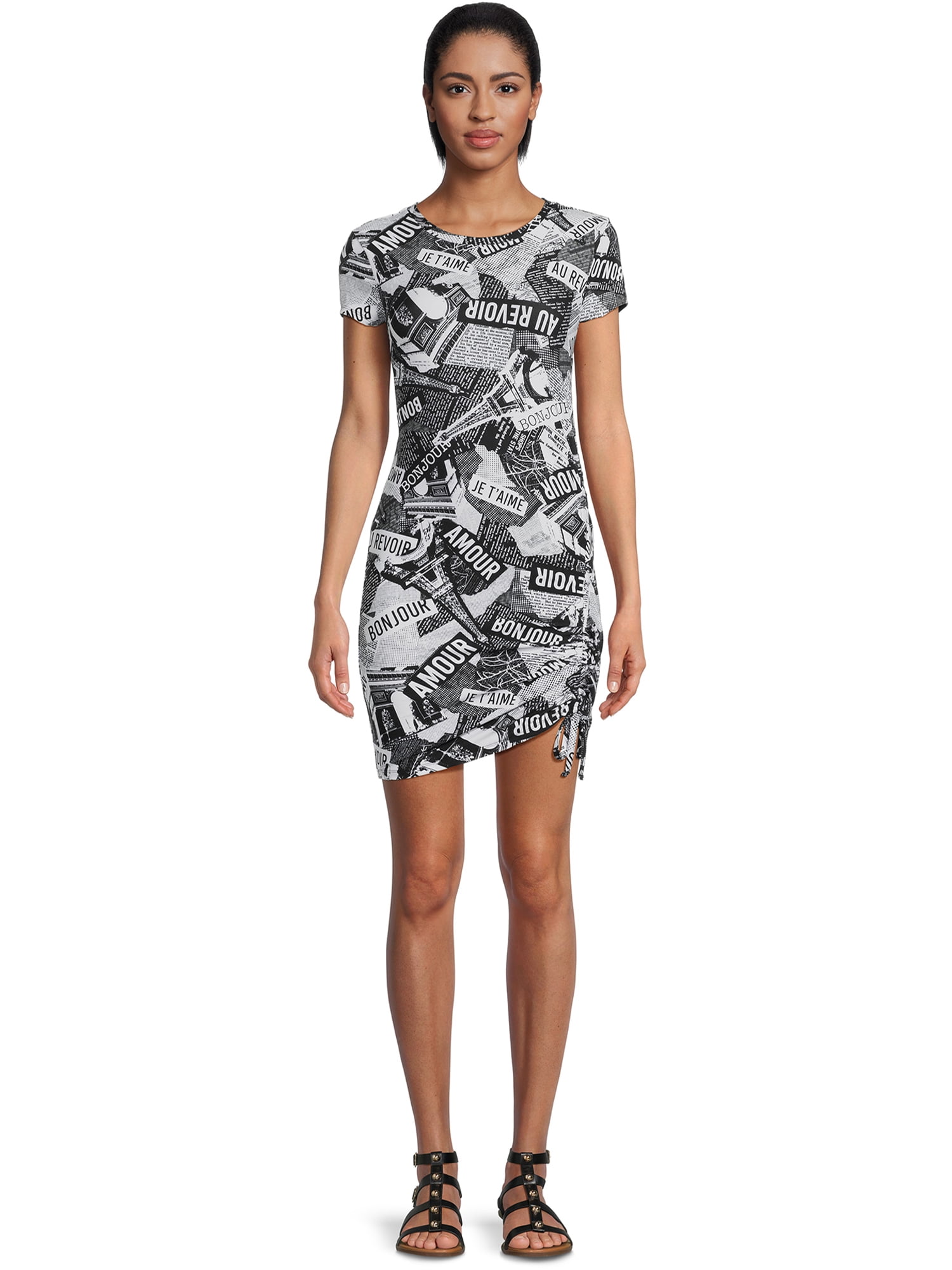 No Boundaries Juniors Cinch Side Dress - Walmart.com
