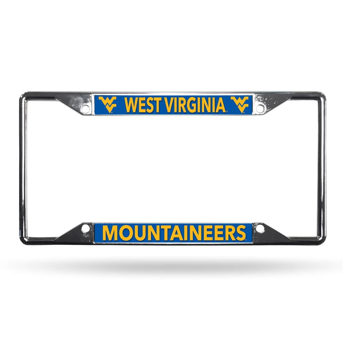 West Virginia UWV Mountaineers NCAA Lightweight Chrome Metal License ...