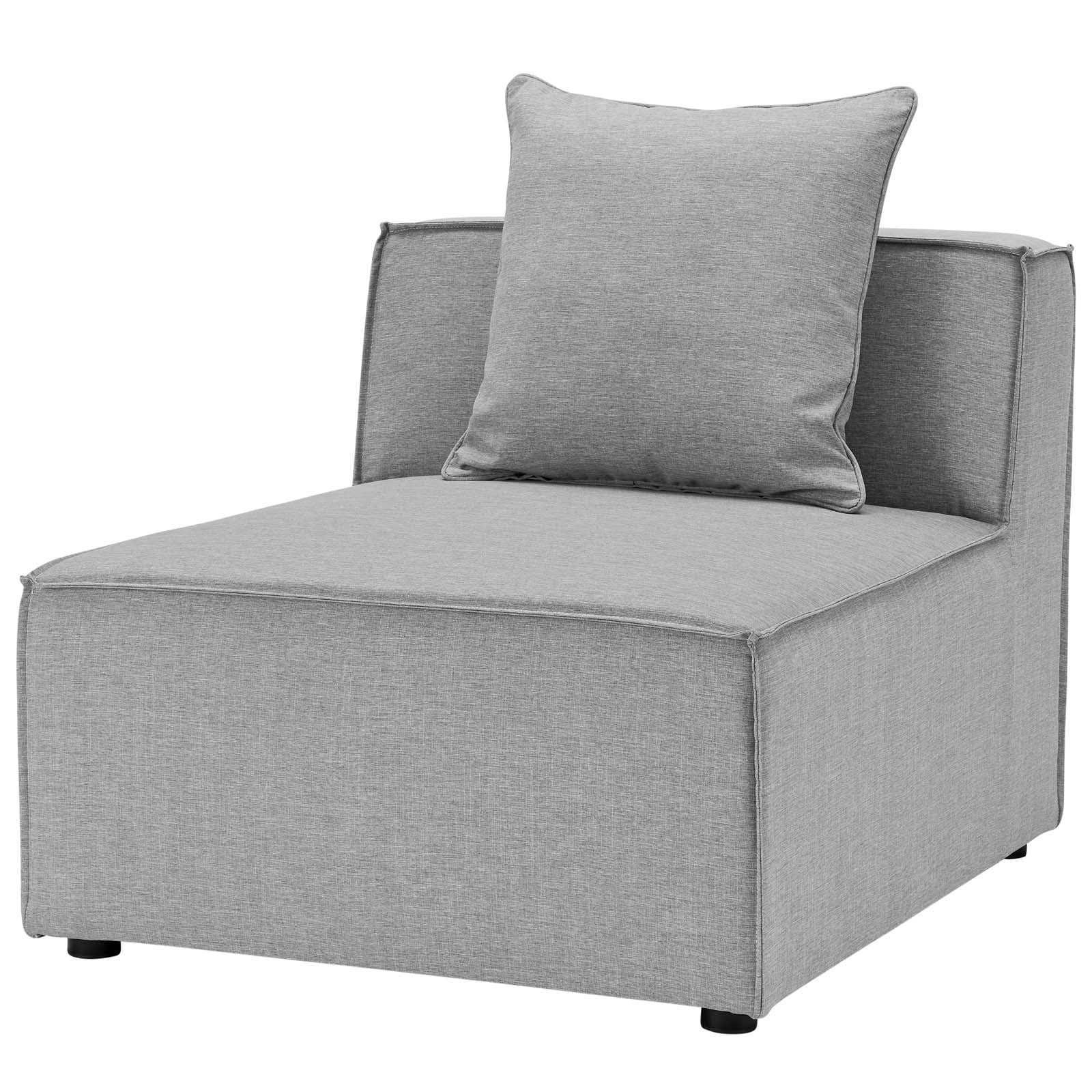 Sofa Middle Chair, Fabric, Grey Gray, Modern Contemporary Urban Design ...