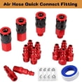 1/4" NPT Quick Connect Air Hose Fittings Kit, Steel Coupler & Plug for ...