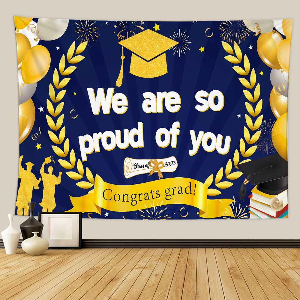 Congrats Grad Banner Graduation Banner Graduation Backdrop For