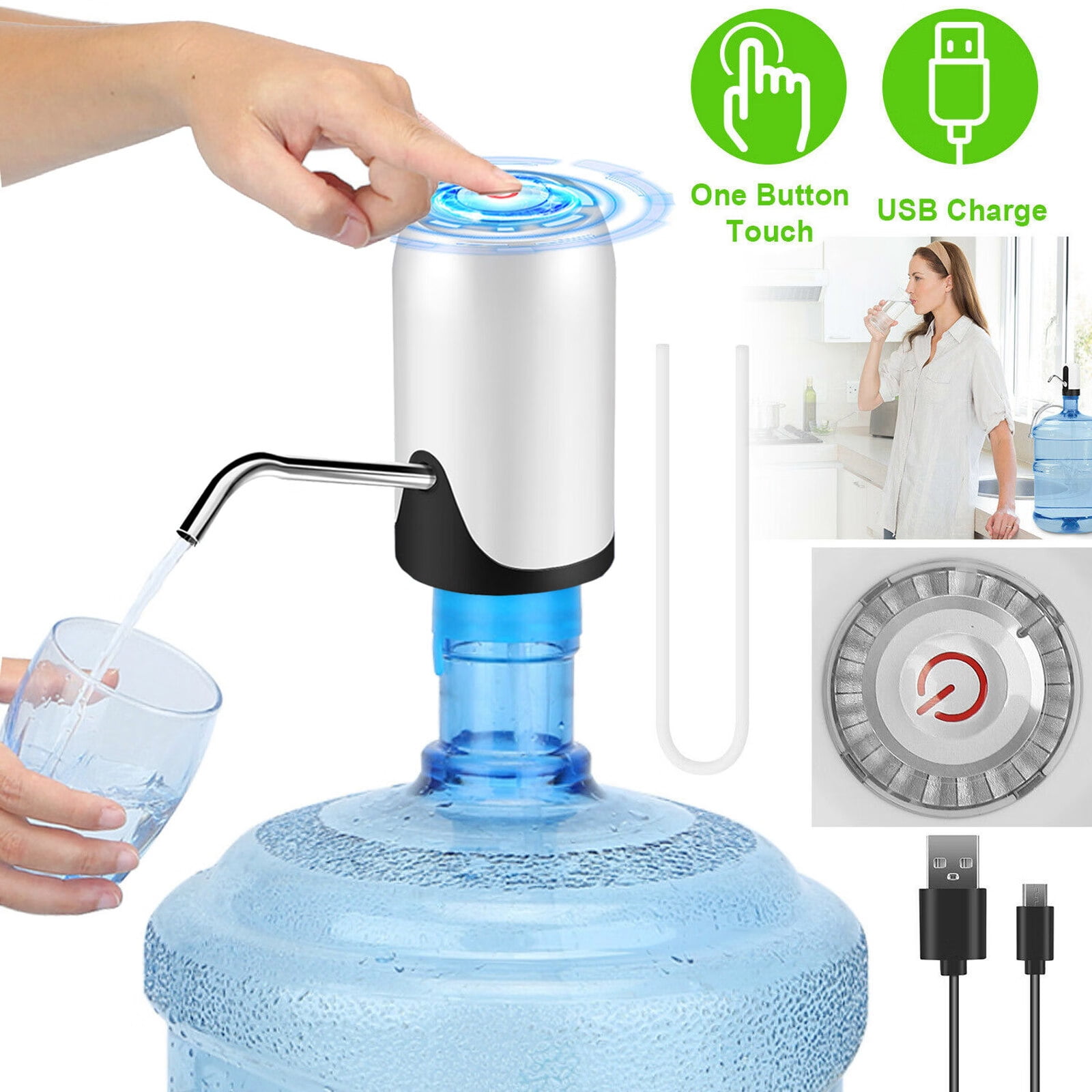 Water Pump for 5 Gallon Bottle Portable 5 Gallon Water Dispenser for ...