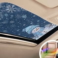 Blue Snowman Christmas Privacy Window Film, Decorative Stained Glass ...