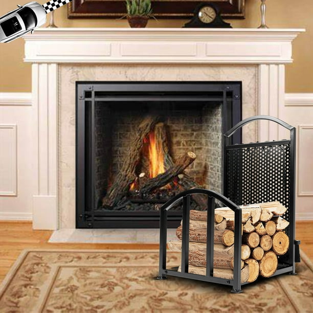 Kojem Fire Wood Rack 27.5in Tall with 4 Fireplace Tools Indoor Outdoor ...
