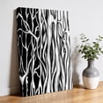 Abstract Black Line Canvas Wall Art for Living Room, Tree Trunk Texture ...