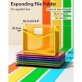 7 Pack Plastic Expanding File Folder, Transparent envelopes with Snap ...
