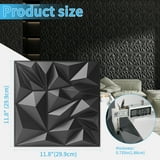 33 Pcs 11.8'' x 11.8'' PVC 3D Wall Panel Diamond for Interior Home ...