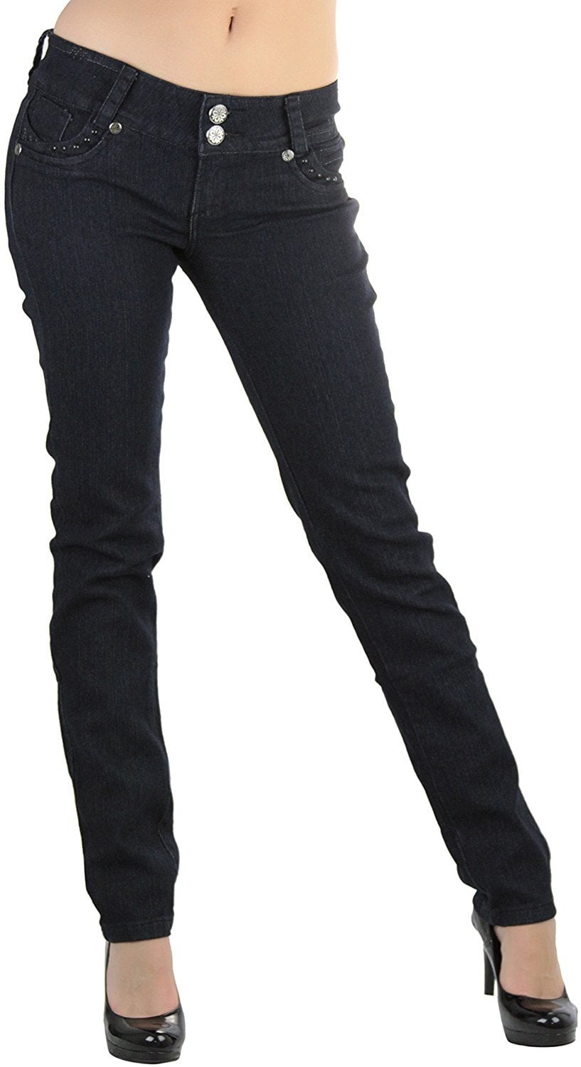ToBeInStyle Women's Stealth Stitch Shaping Jeans With Removable Butt ...