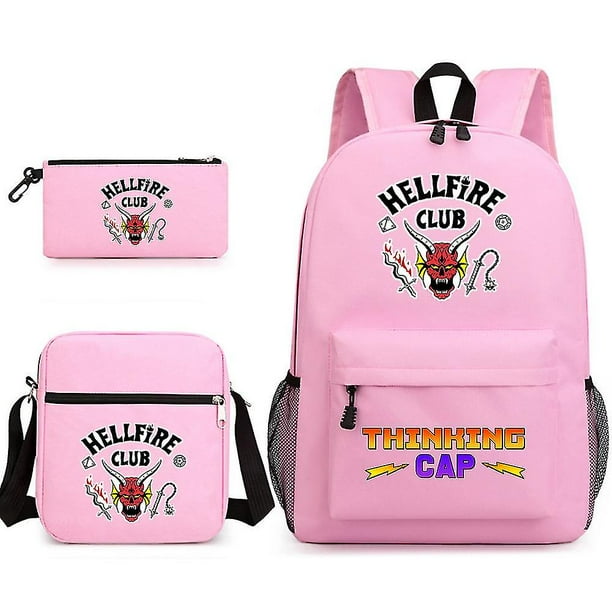 Stranger Things Hellfire Club Backpack Three-piece Set School Bag ...