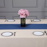 Efavormart 14"x108" Dark Blue Faux Denim Polyester Table Runner For ...