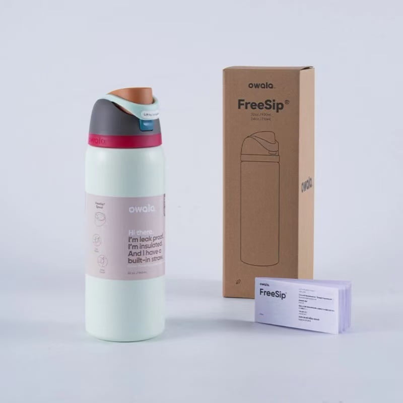 Owala FreeSip Stainless Steel 24oz/32oz Stainless steel thermos cup ...