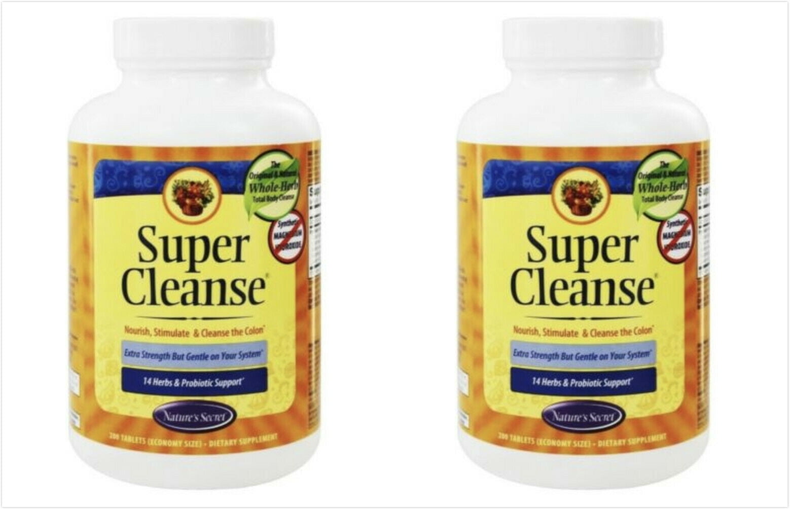 Nature's Secret, Super Cleanse, 200 Tablets - 2 Packs - Walmart.com