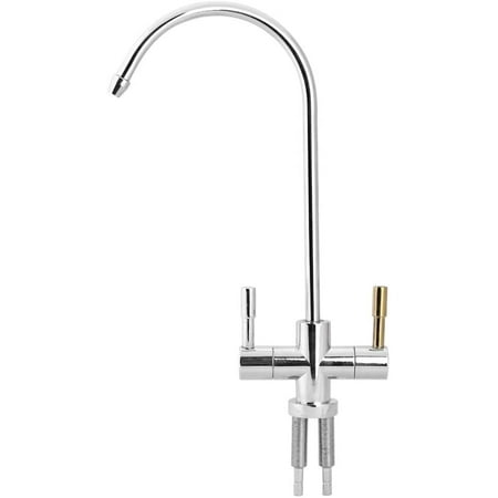 1/4'' Kitchen Sink Faucet Stainless Steel Double Holes Sink Faucet Tap ...